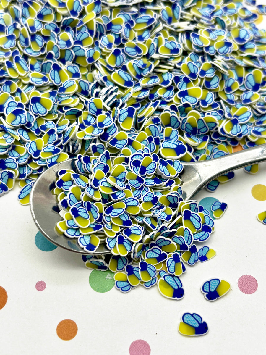Small Glow In the Dark Firefly Bug Fake Polymer Clay Slice Sprinkles, – Happy Kawaii Supplies