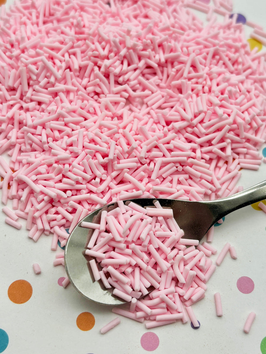 Pastel Pink Polymer Clay Fake Long Sprinkles, Pick Your Amount, S11 ...