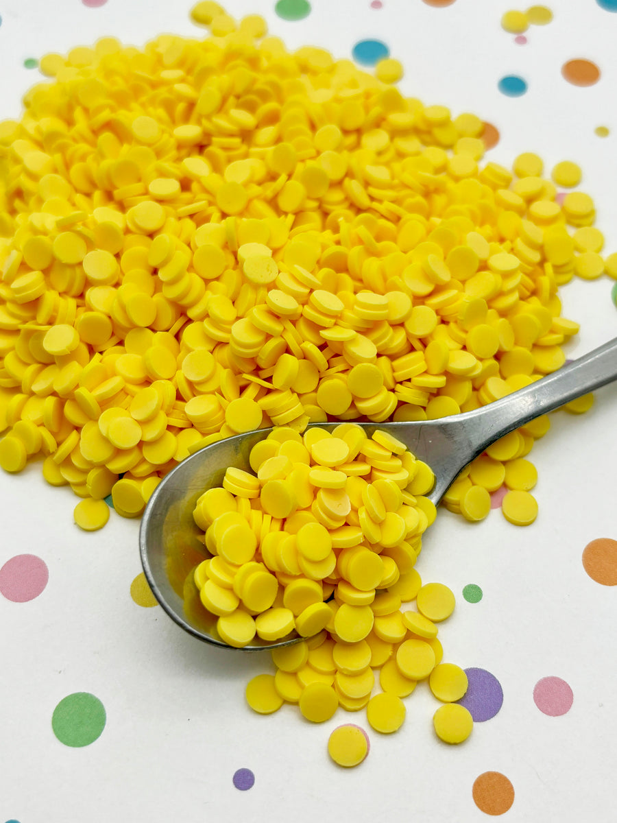 Light Orange Polymer Clay Round Confetti Sprinkles, Rounds, Fake Sprin ...