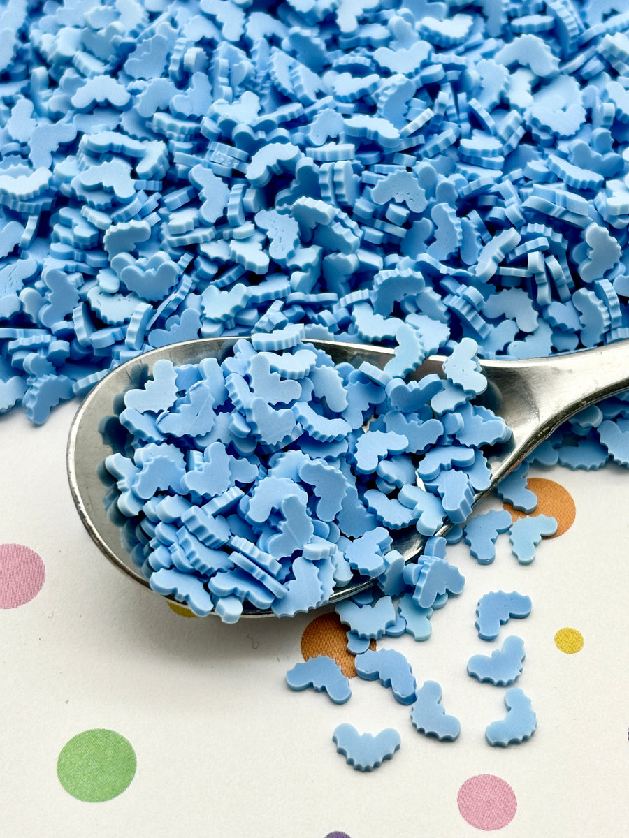 Pastel Light Blue Bat Halloween Polymer Sprinkles, Spooky Faux Sprinkl ...