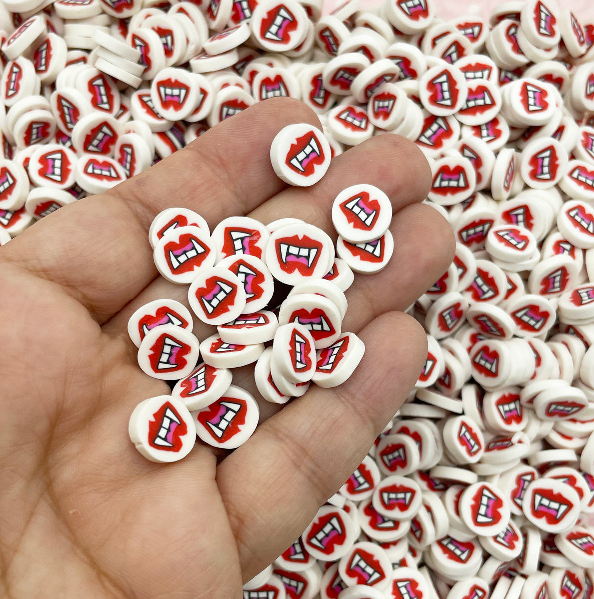 Larger Spooky Dracula Vampire Teeth Halloween Polymer Clay Sprinkles ...