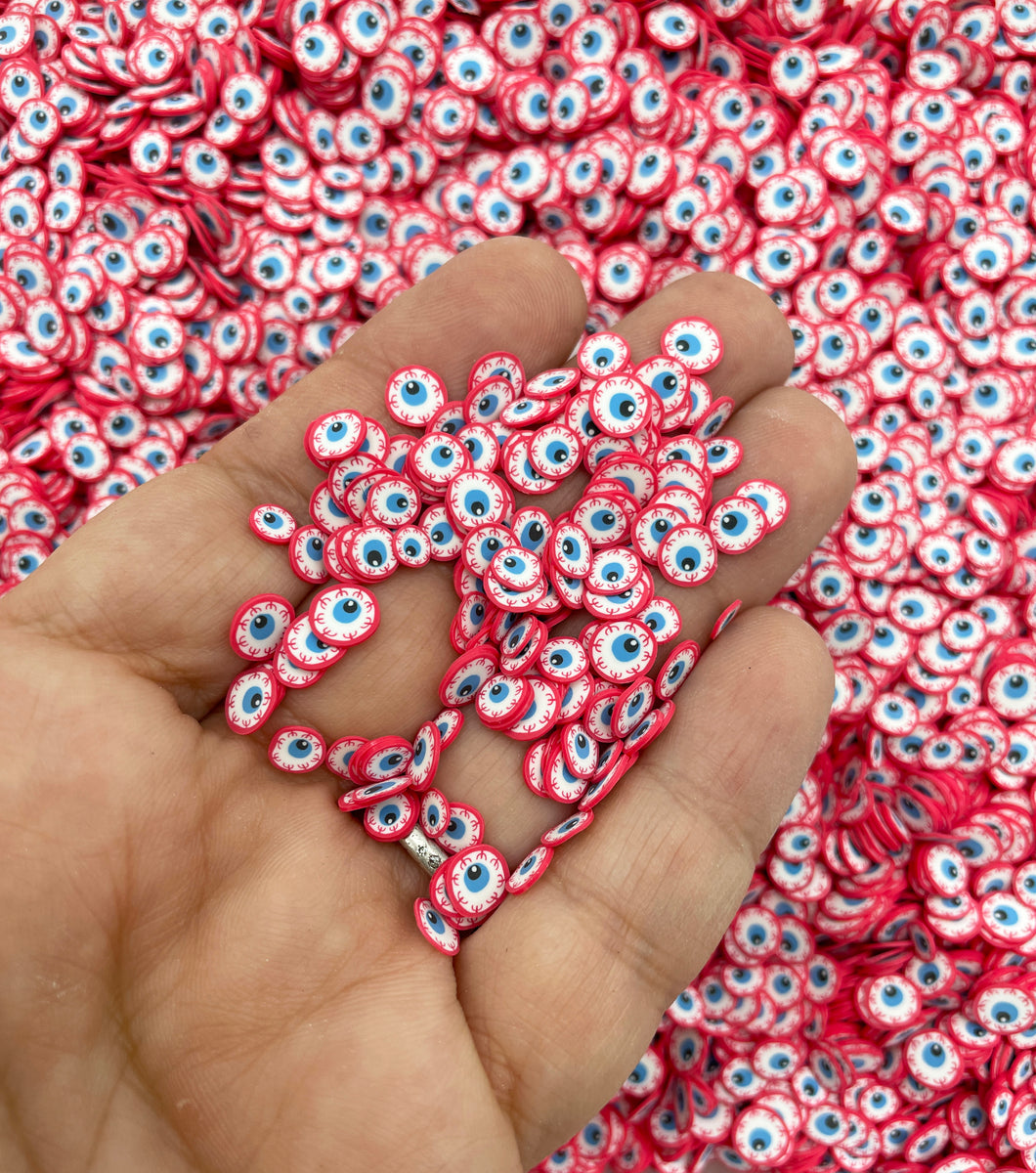 Small Bloodshot Eye Ball Halloween Polymer Clay Fake Sprinkles, Spooky ...