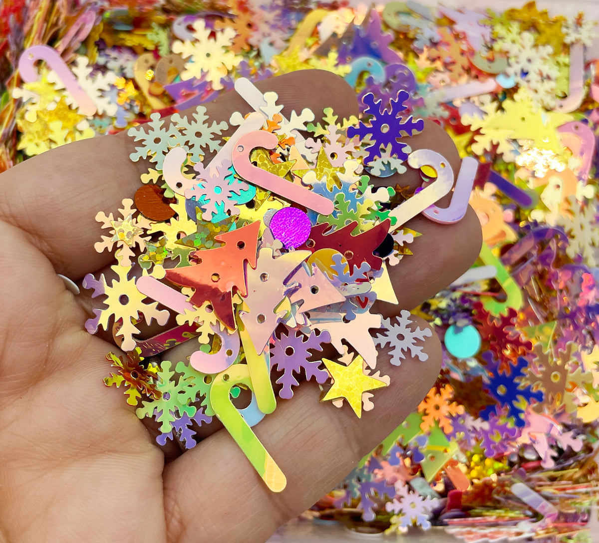 Assorted AB Christmas Glitter, Holiday Table Scatter Sequin Confetti ...