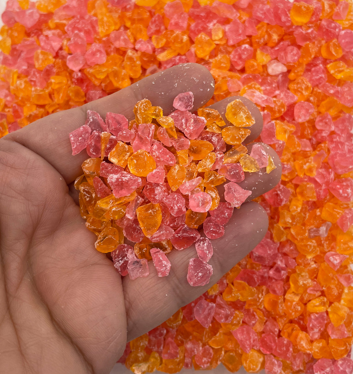 100g FRUIT PUNCH Acrylic Silica Sand, Fake Gemstone Chunks, Fake Lava ...