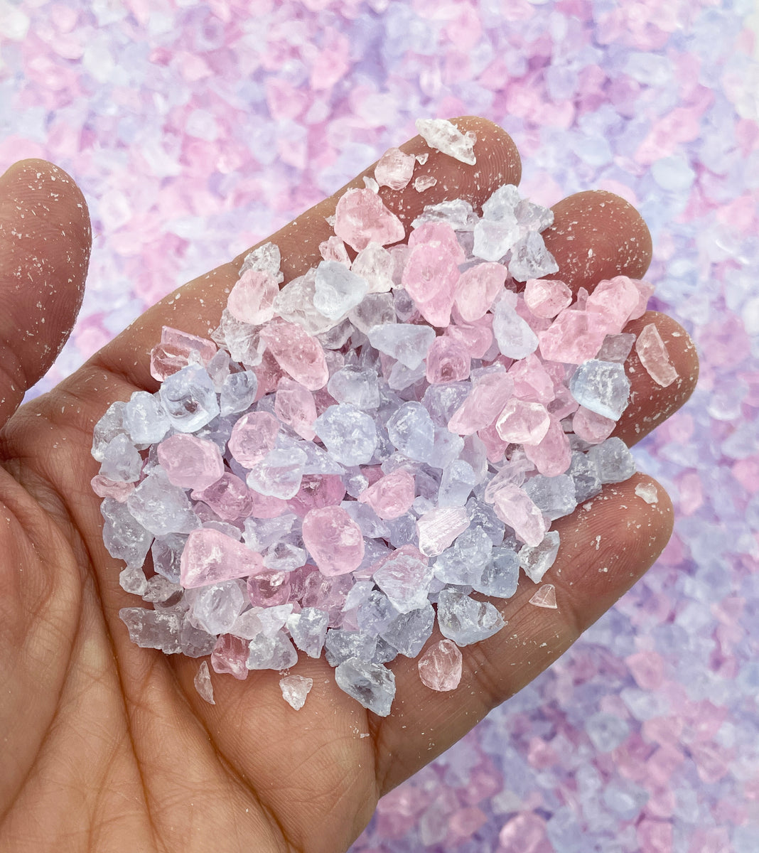 100g COTTON CANDY Acrylic Silica Sand, Fake Gemstone Chunks, Fake Lava ...