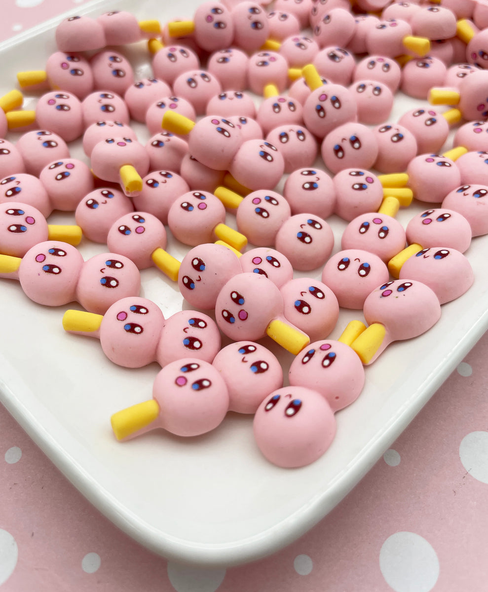 6 Cute Pink Popsicle Dango Ice Cream Cabochons, Kawaii Decoden IceCrea ...
