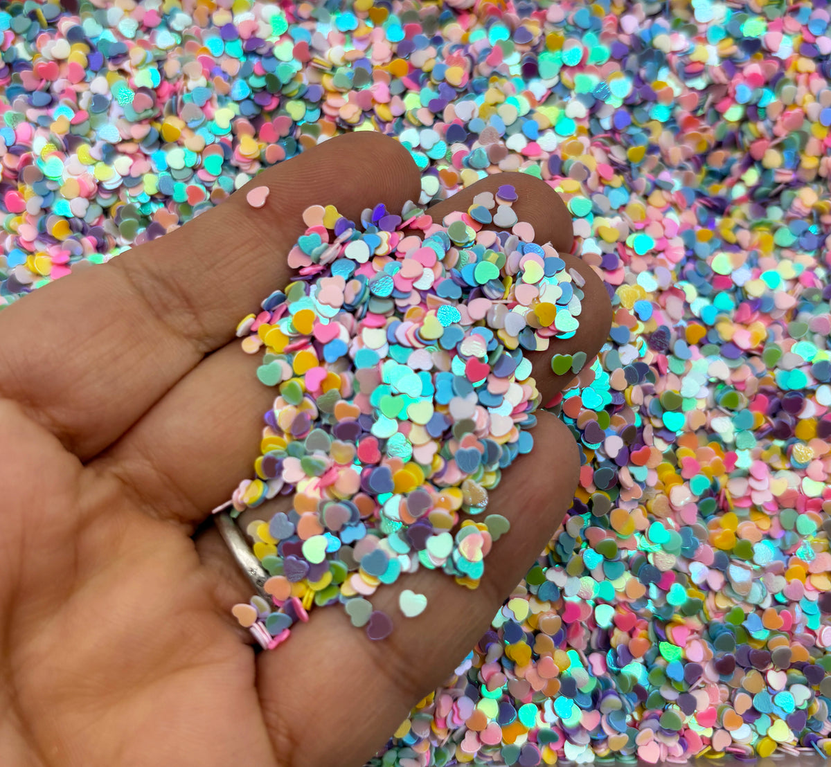Multicolor Pastel Iridescent Shift Heart Glitter, Pick your Amount, F7 ...