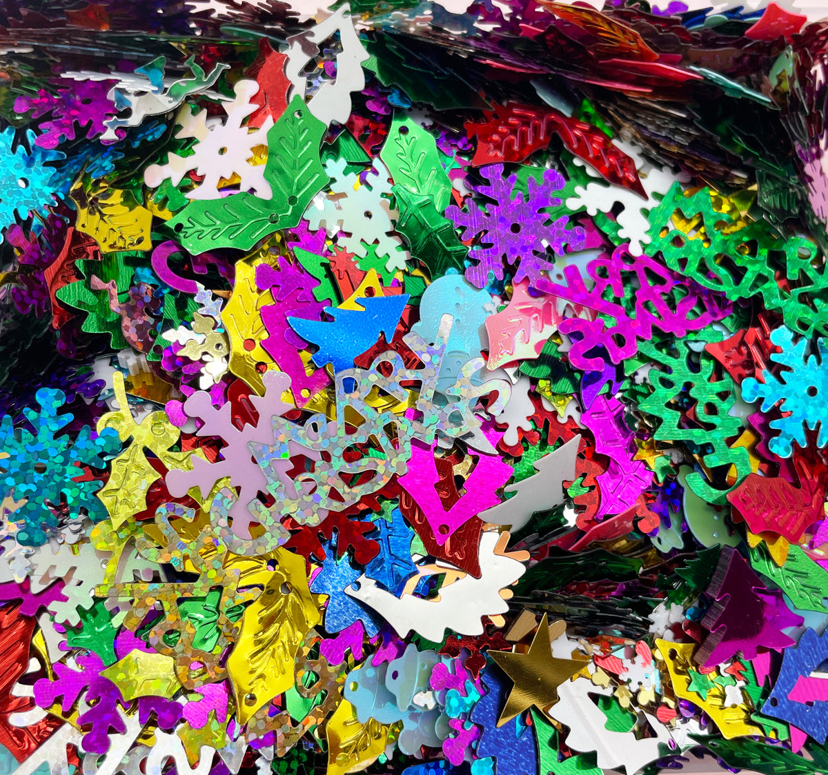 Assorted AB Christmas Glitter, Holiday Table Scatter Sequin Confetti ...