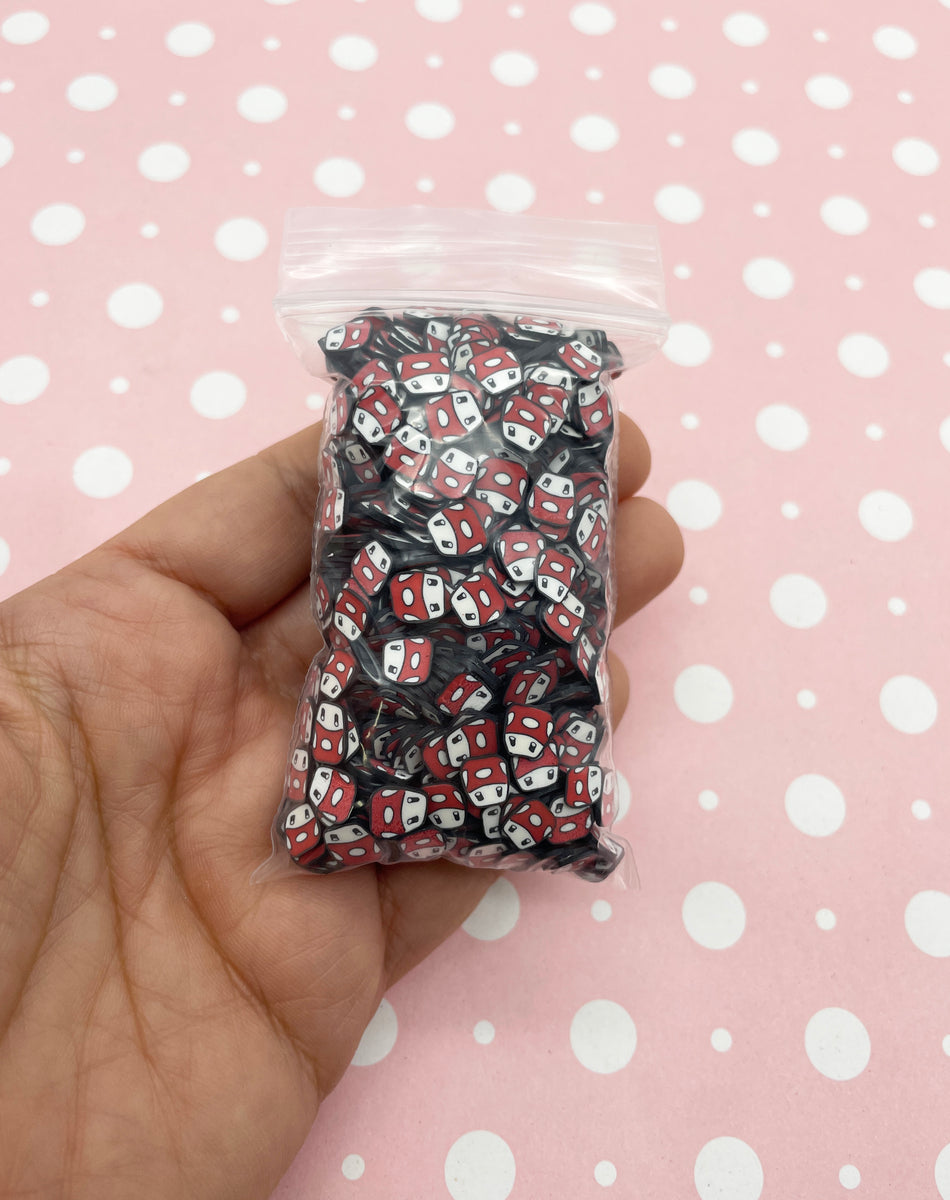 Small Super Mario Mushroom Face Toadstool Polymer Clay Kawaii Fake Spr ...