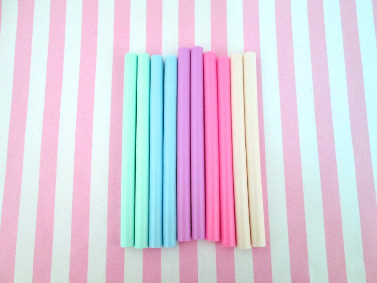 10 pc Pastel Hot Glue Sticks for kawaii and decoden (mini size) – Happy ...