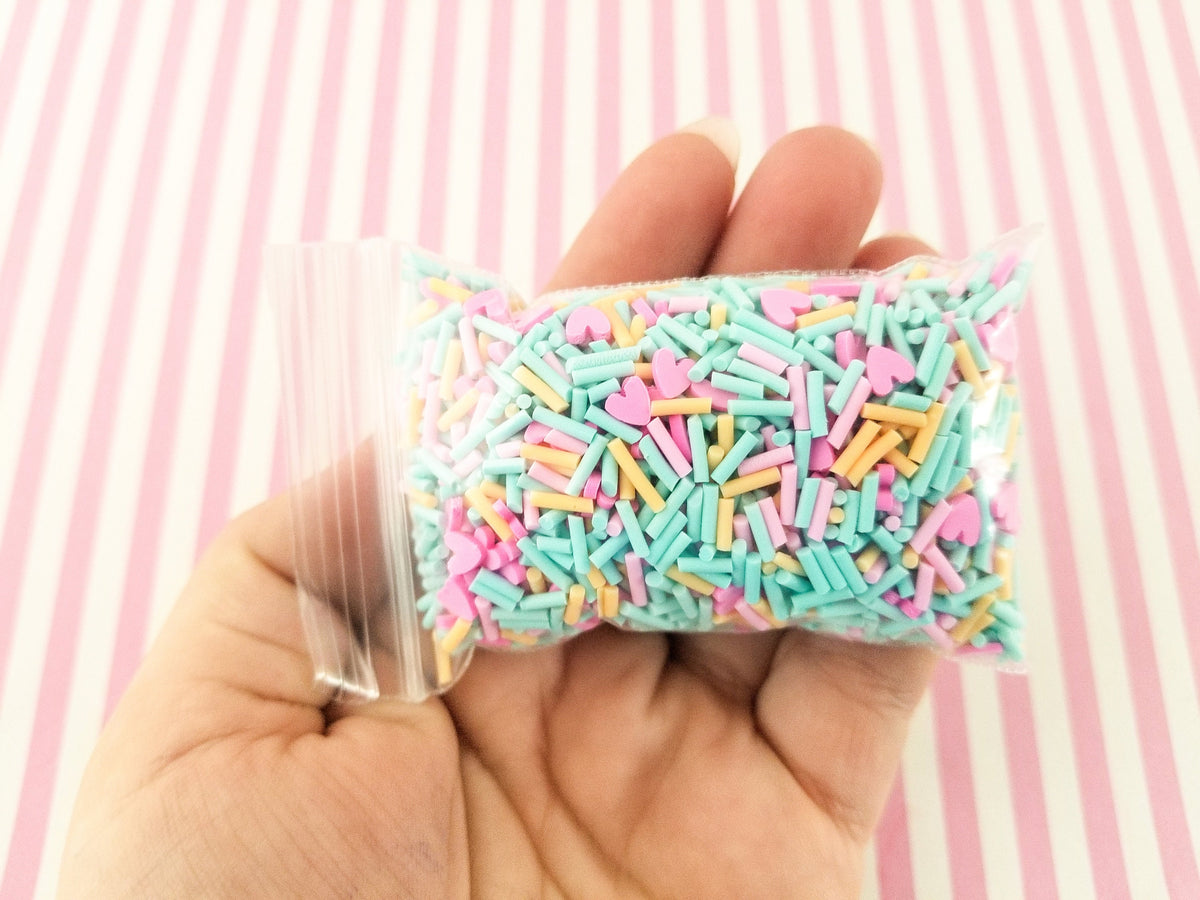 PIGGY Sprinkle Mix, Pastel Sprinkles with Heart Sprinkles, Valentines ...