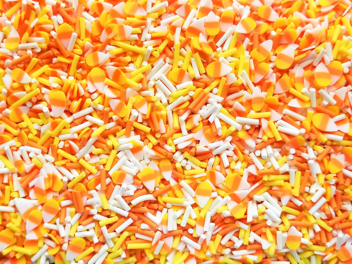 CANDY CORN MELLOWCREAM Fall Themed Orange Candy Corn Sprinkle Slices ...