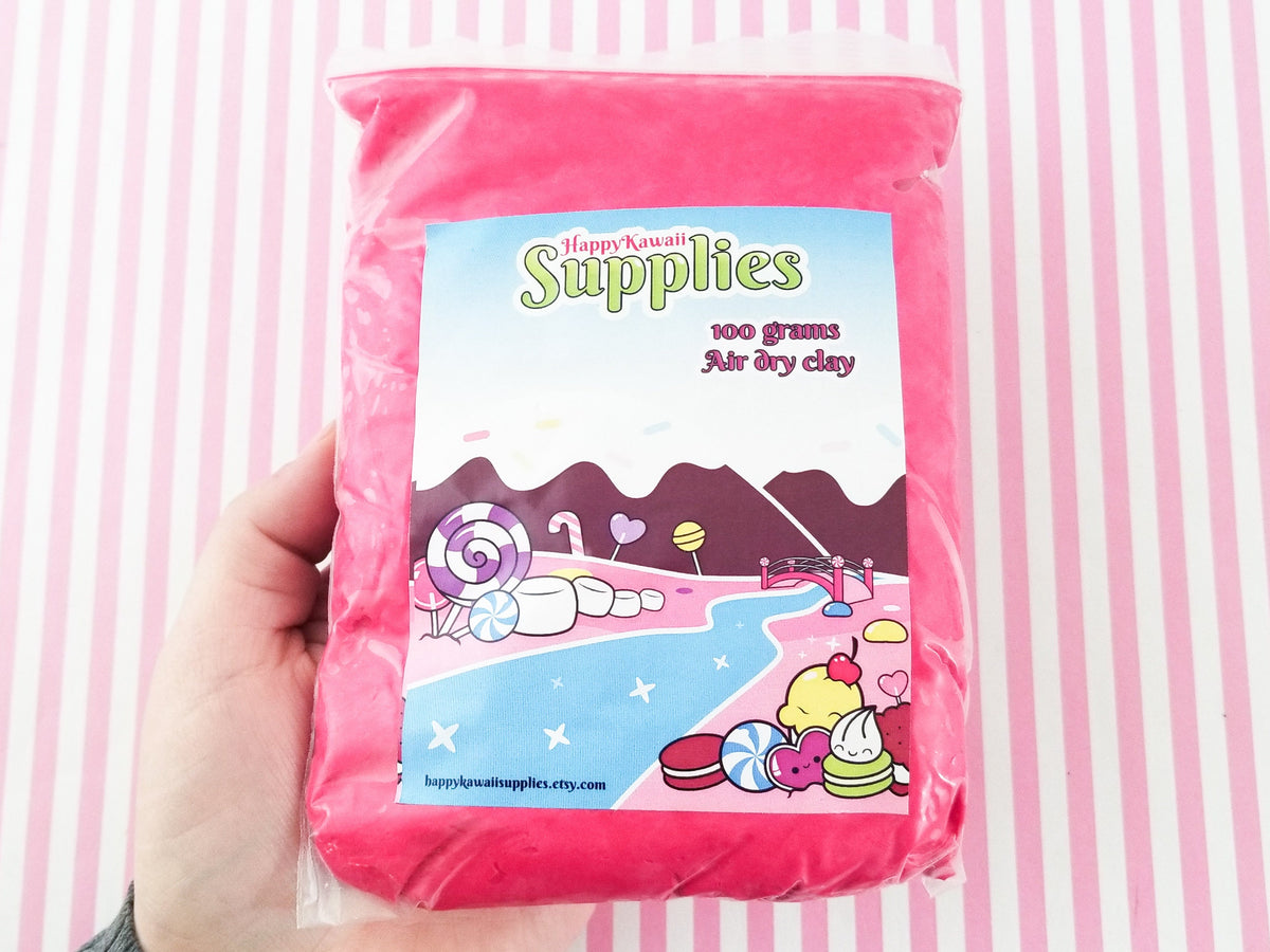 100 Grams Strawberry Pink Air Dry Clay, Perfect For Butter Slime ...