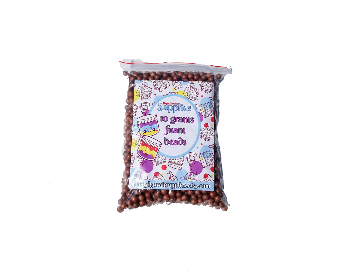 Large Bright Coco Puffs Brown Foam Beads for Slime, Cereal Foam, appro ...