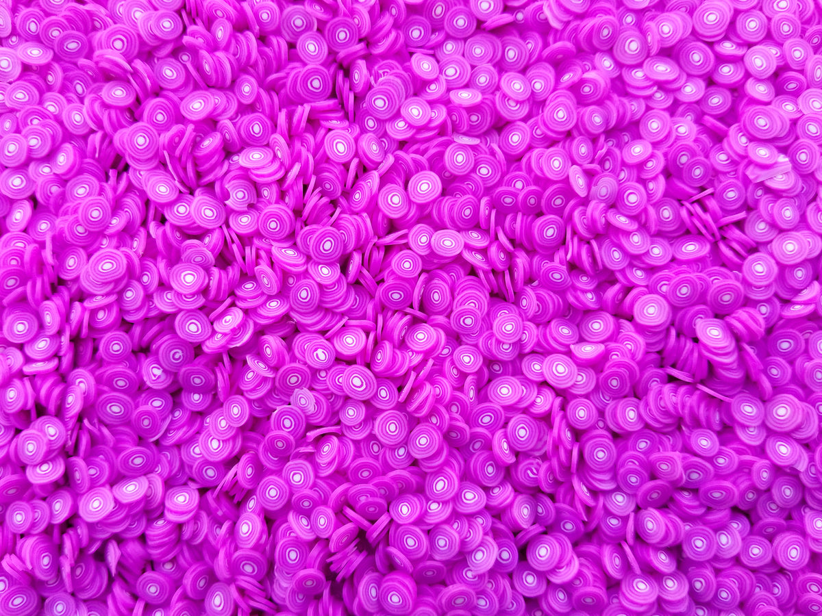 Small Purple Onion Slice Polymer Clay Kawaii Fake Sprinkles, Fimo Fake ...