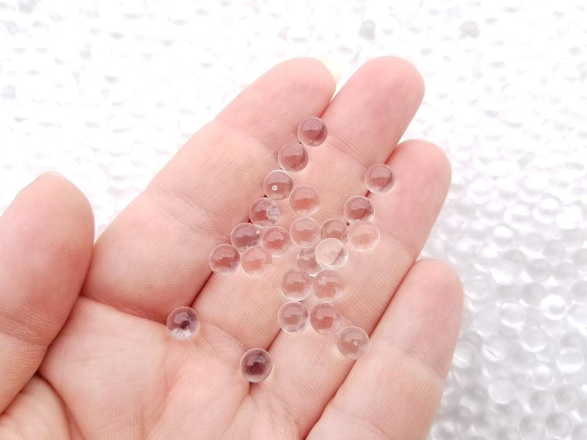 Clear 6mm Translucent Pearls, Popping Boba Resin Gumball Pearls, Faux ...