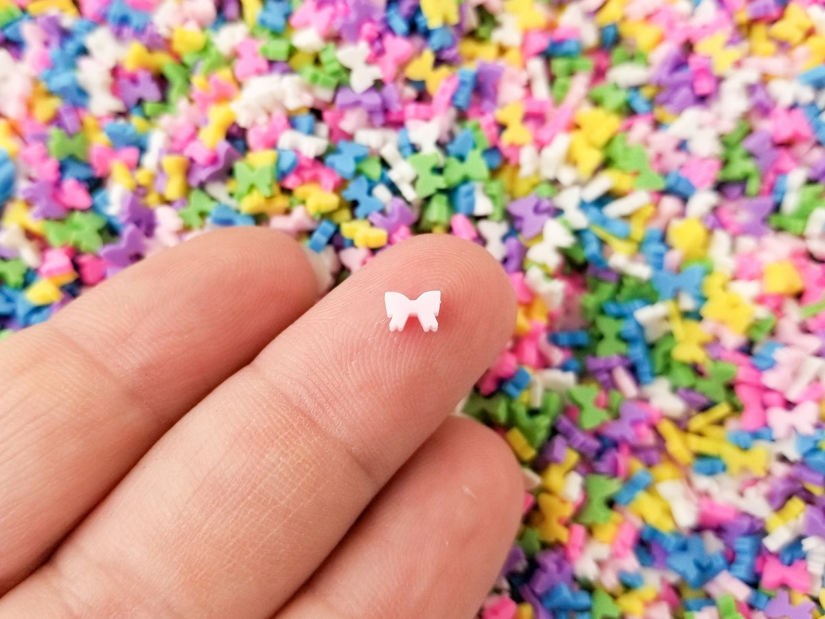 Multicolor Bow Sprinkles, Polymer Clay Confetti Sprinkles, Fake Sprink ...