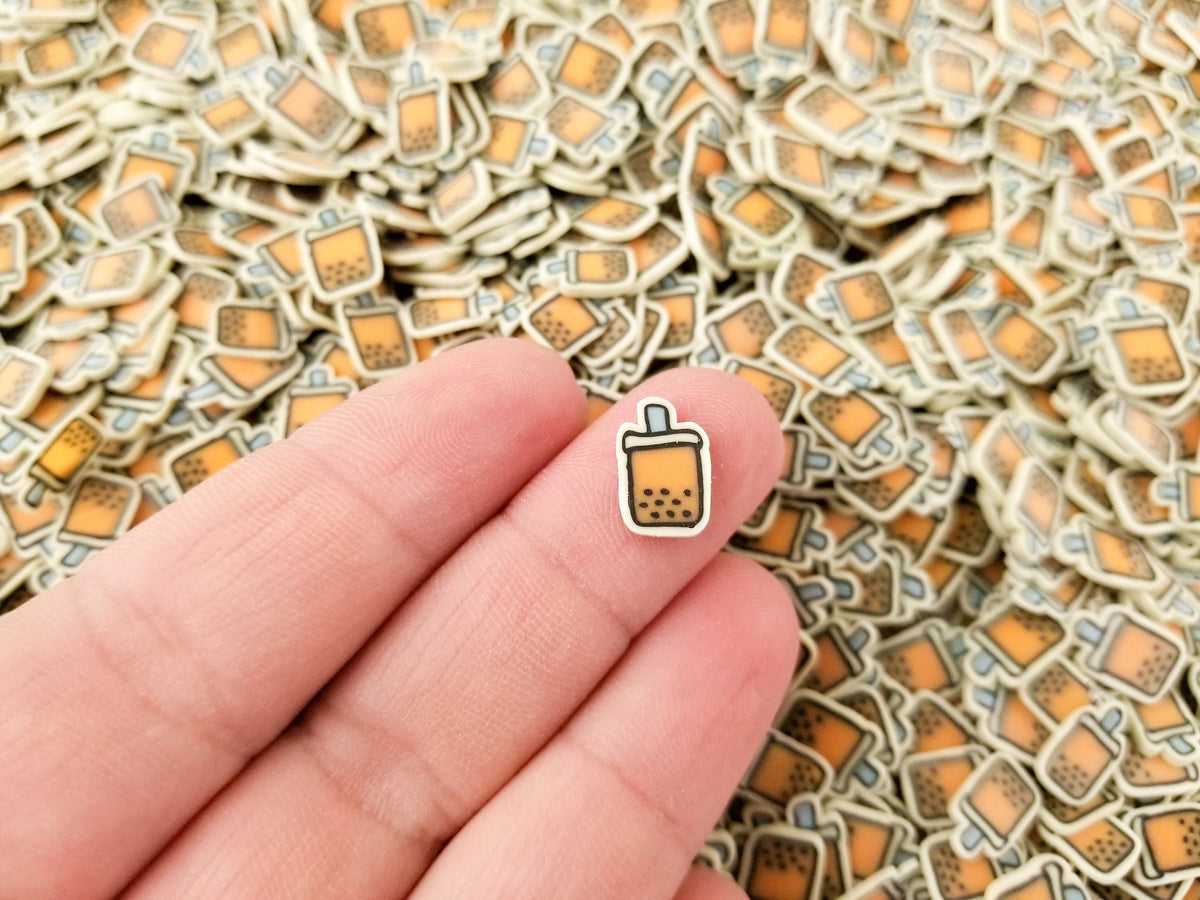 Large Milk Tea Boba Polymer Clay Fake Food Sprinkle, Bubble Tea Slice ...