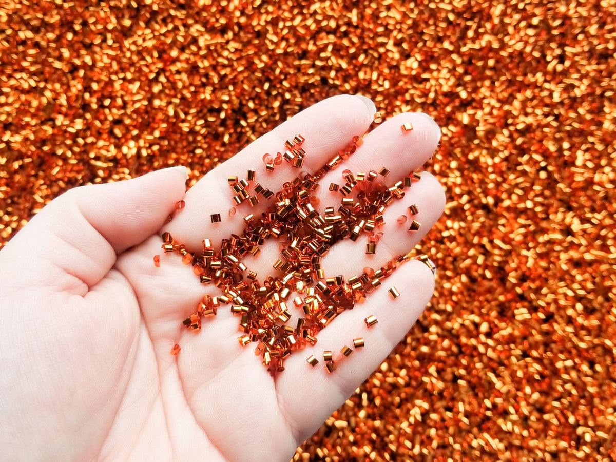 Bulk 500g Copper Orange Metallic Crispy Bingsu Beads for Crunchy Slime ...