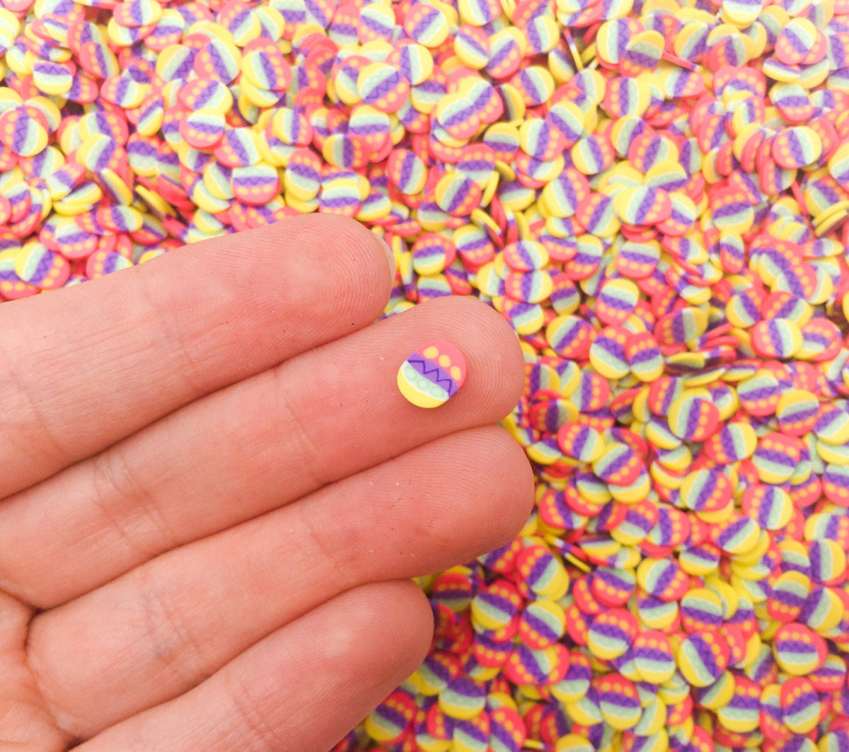 Small Assorted Color Easter Egg Polymer Clay Sprinkles, Easter Sprinkl ...