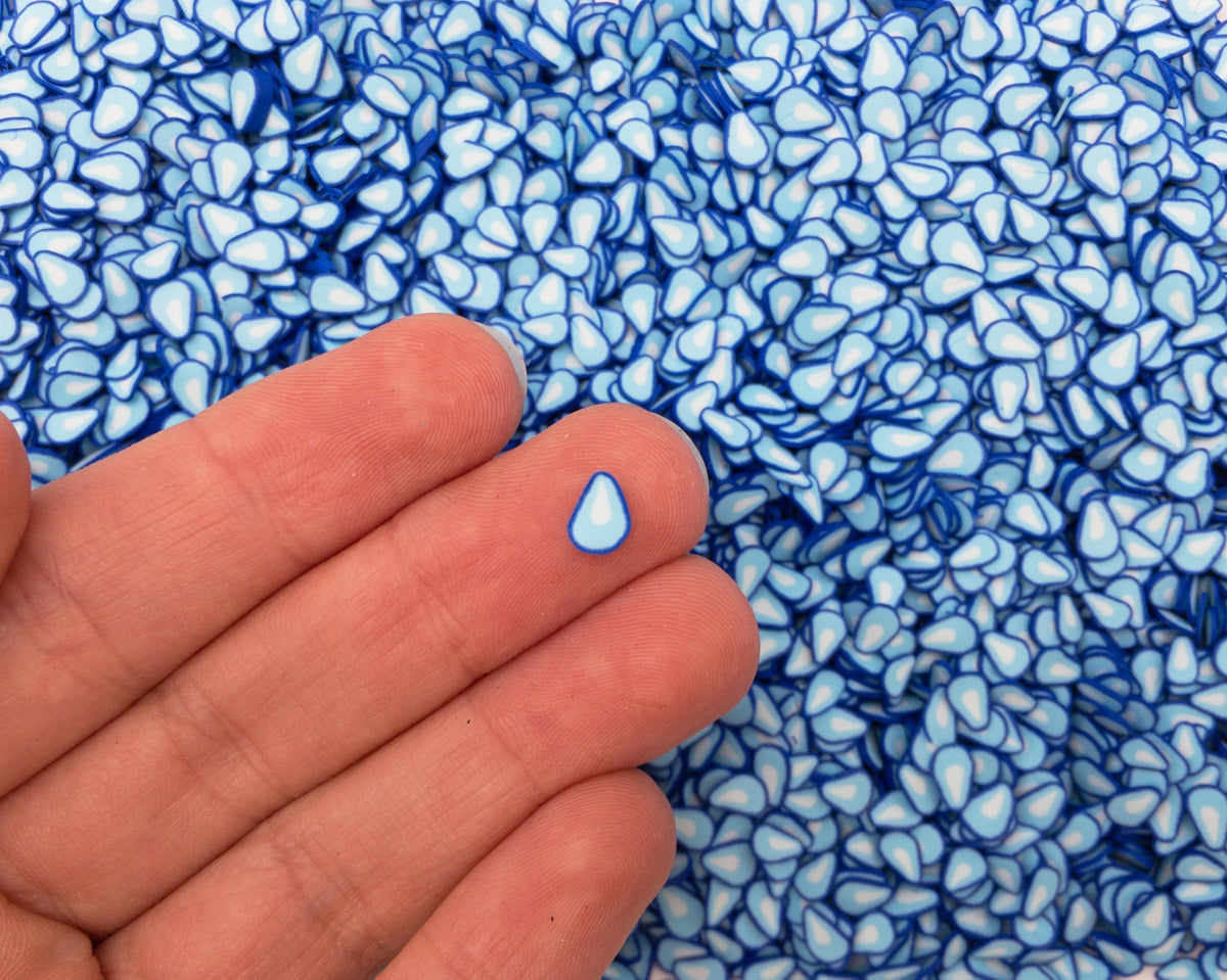 Small Polymer Clay Water Drop Sprinkles, Water Droplet Nail Art Slices ...
