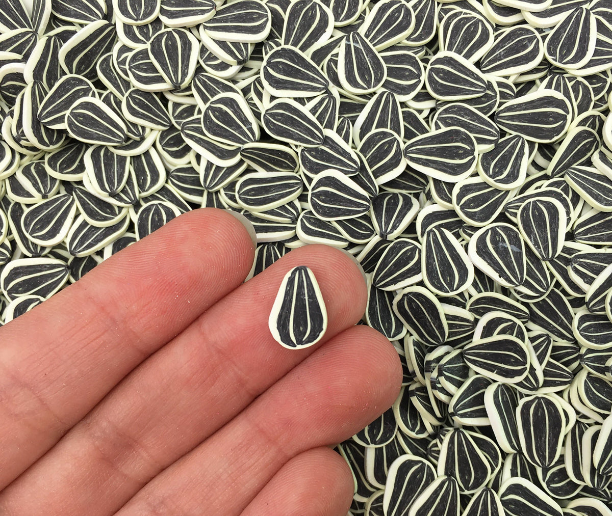 Large Polymer Clay Sunflower Seed Sprinkles, Sun Flower Seed Nail Art ...