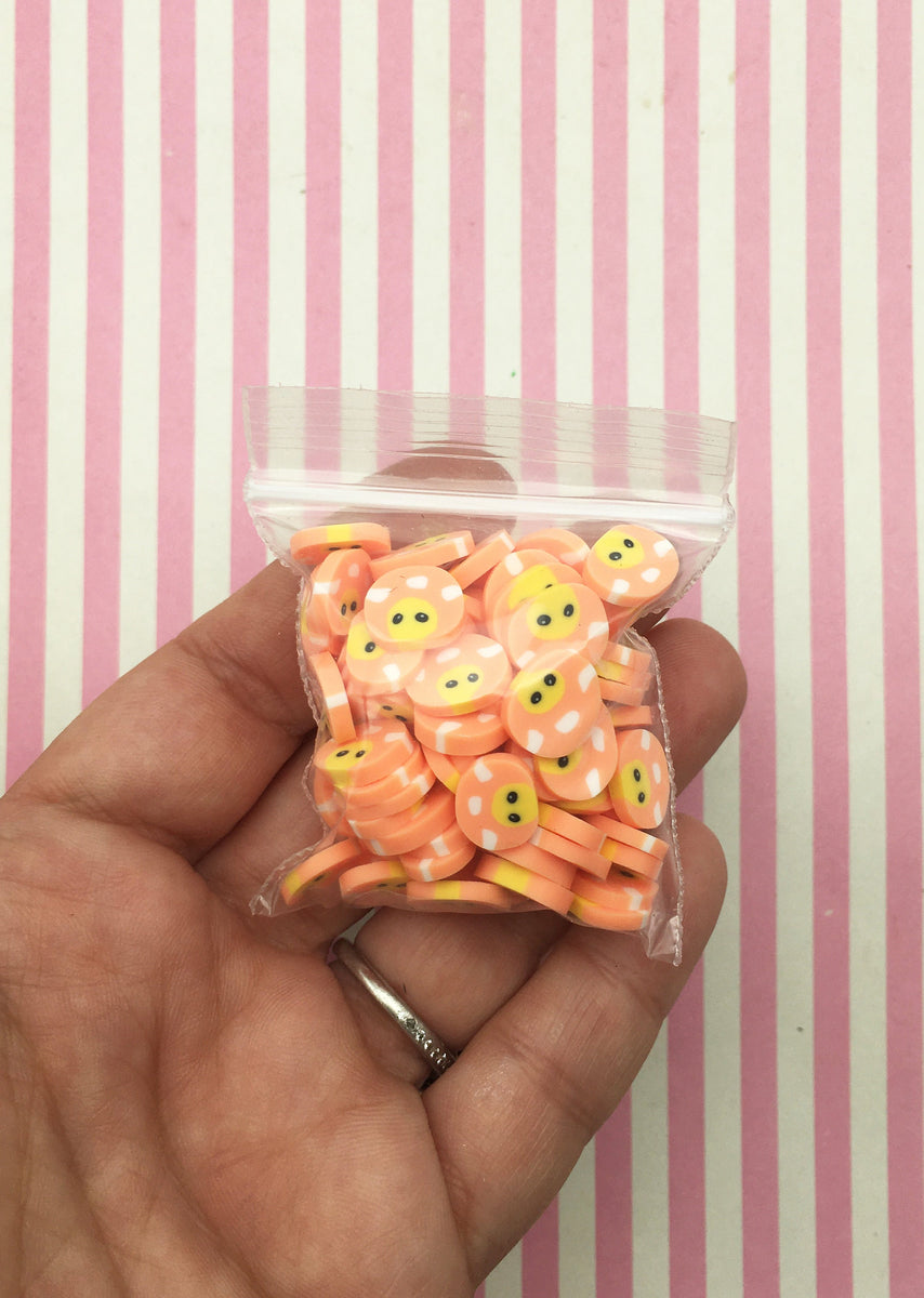 Large Thick Cut Mushroom Face Toadstool Polymer Clay Kawaii Fake Sprin ...