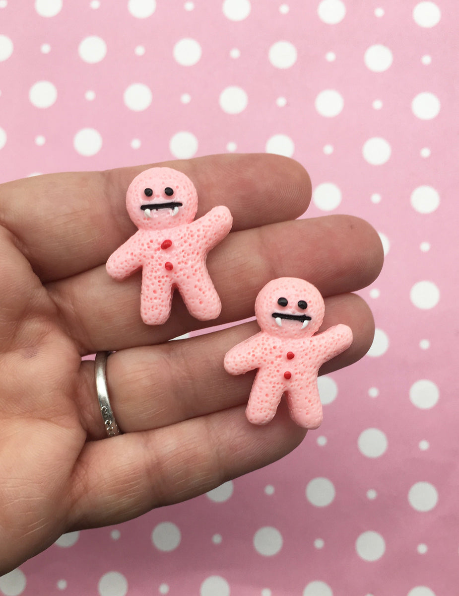 6 Cute Pink Halloween Vampire Gingerbread Men, Cute Halloween Christma ...