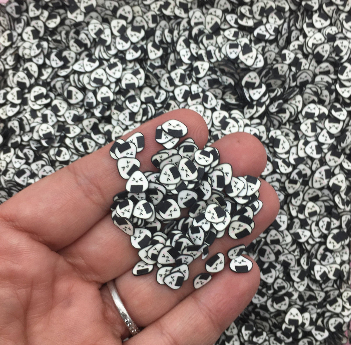 Kawaii Smiling Rice Ball Onigiri Polymer Clay NON EDIBLE Sprinkles, Di ...