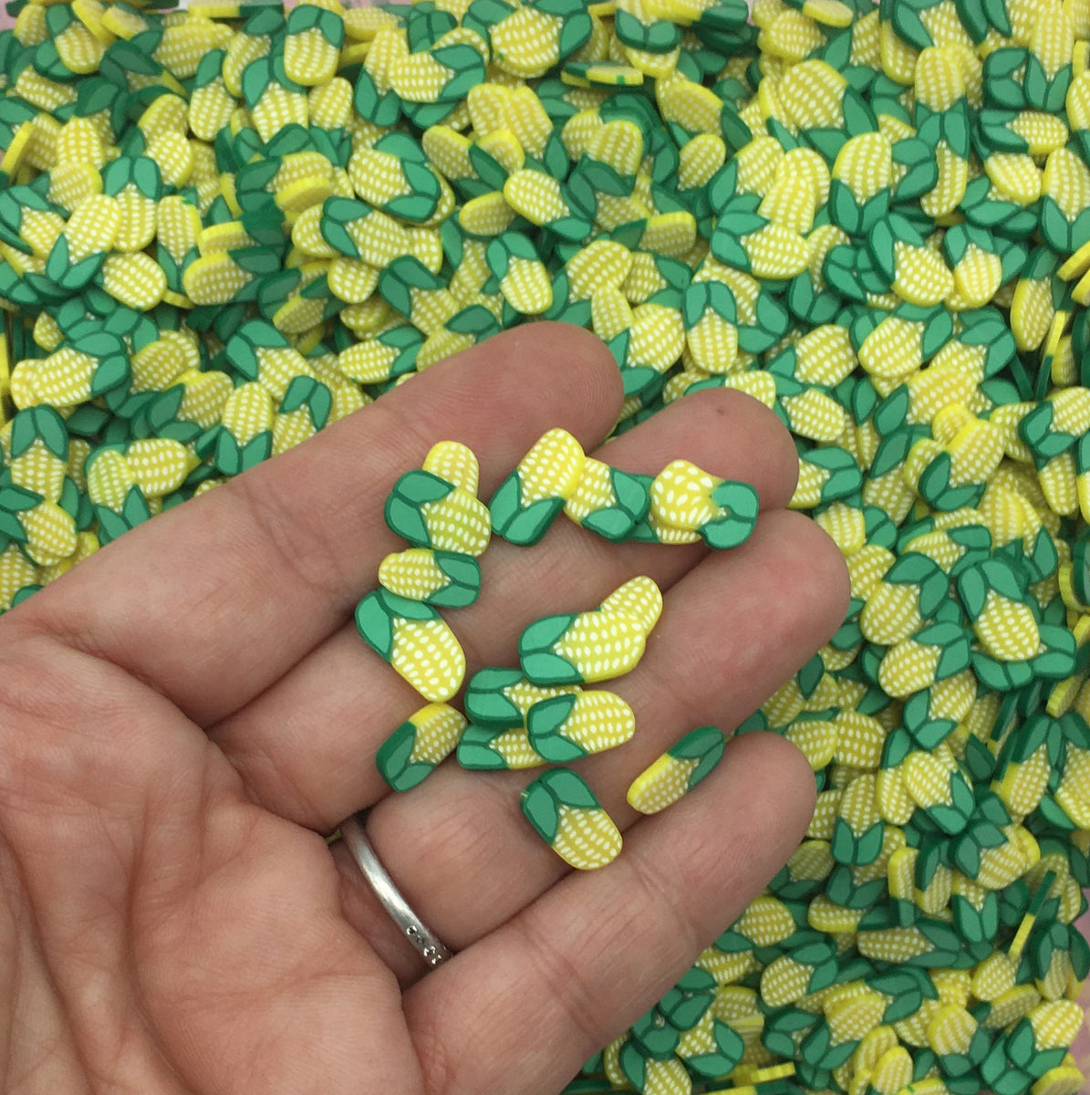 Larger Corn On The Cob Cane Slice Polymer Clay Fake Sprinkles, Fimo Fa ...
