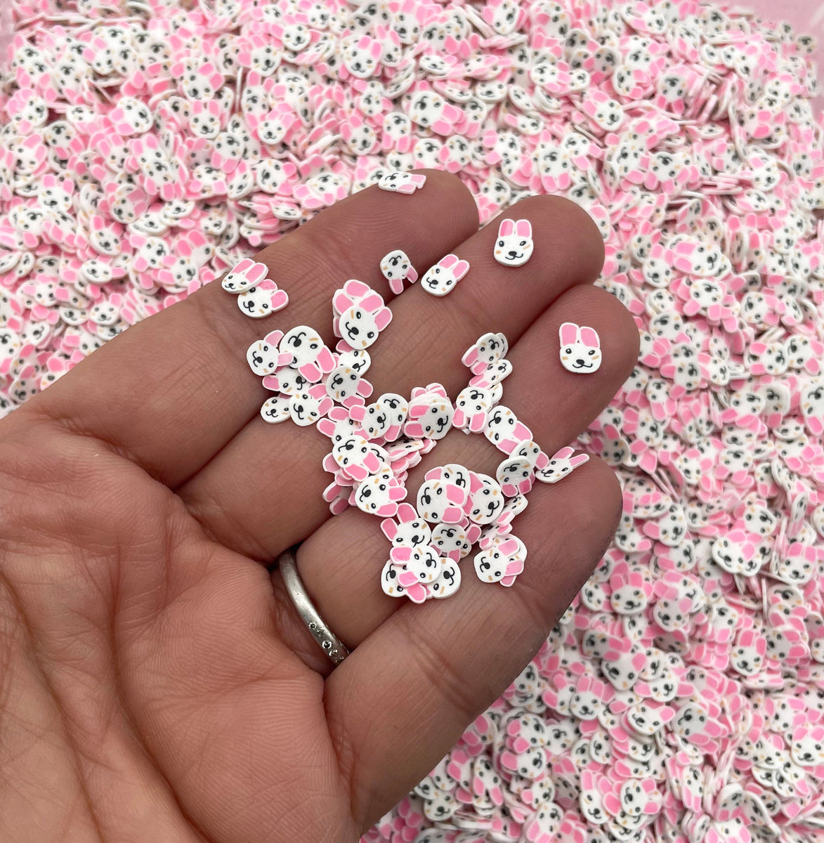 Easter Bunny Rabbit Polymer Clay Sprinkles, Animal Sprinkles, Fimo Fak ...