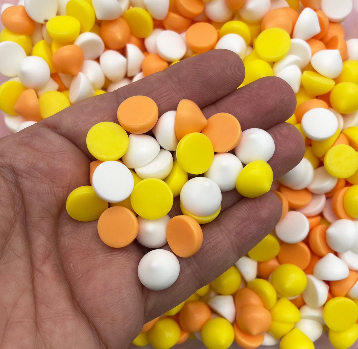 20 NON EDIBLE Resin Halloween Candy Corn Color, Multi Color Chocolate ...