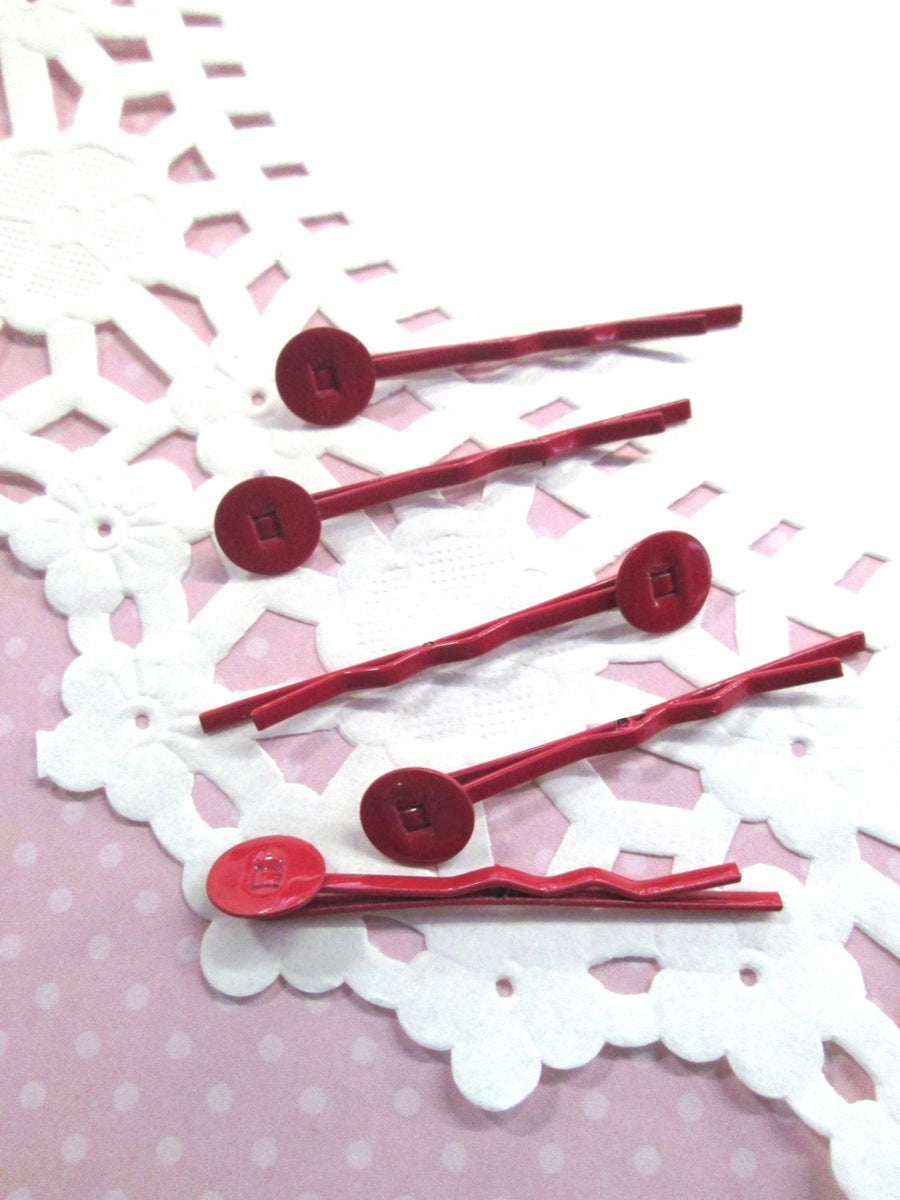 25 Children's Small Red Bobby Pins, lead and nickel free, C184 – Happy ...