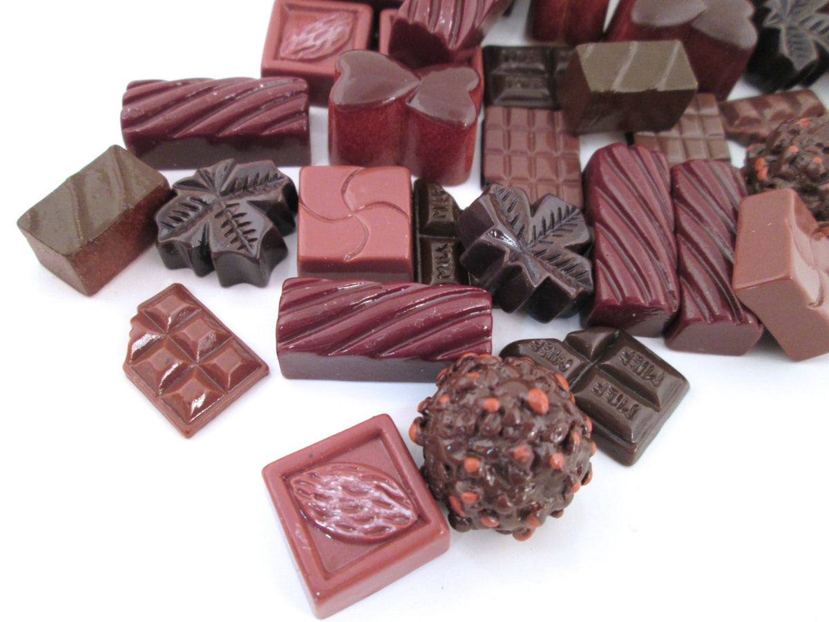 6 Miniature Chocolate Candy Cabochon Grab Bag, 1149 – Happy Kawaii Supplies
